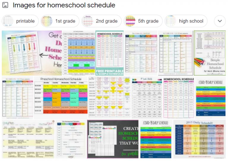 Homeschool Journal – Our Schedule – Camping Out with Tracy & Jack
